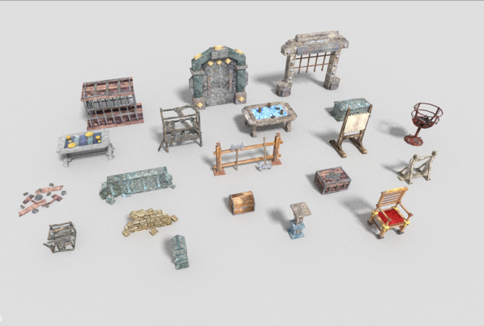 Pack 20 Dungeon Props Obj