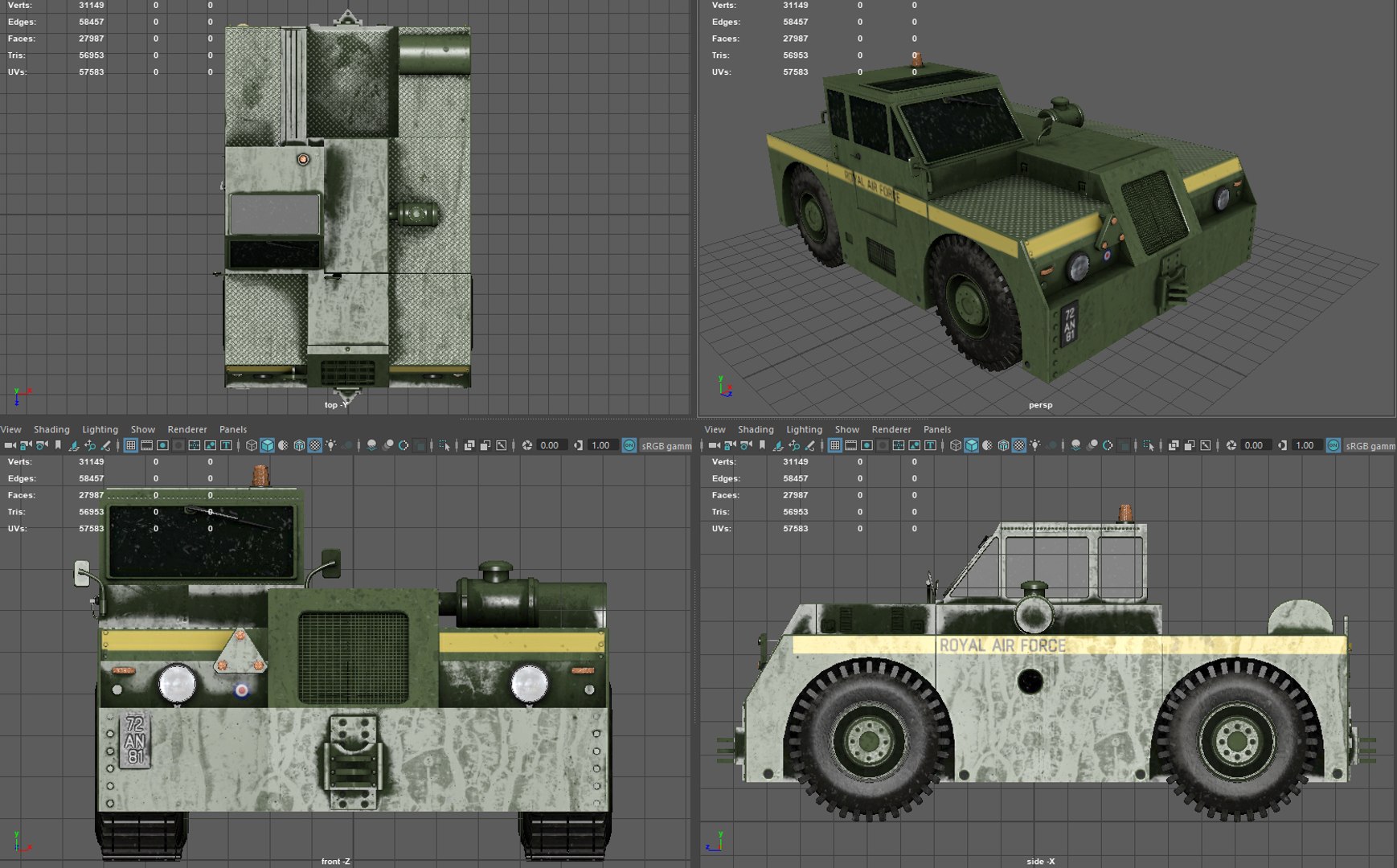 RAF MD300 TRACTOR 3D model - TurboSquid 2180266