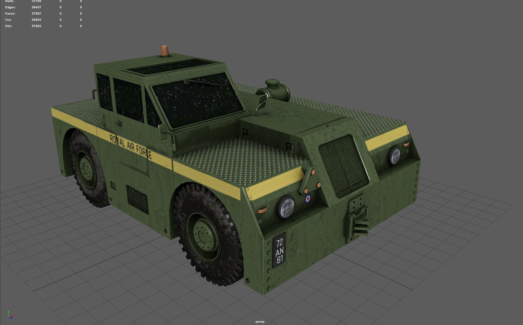 RAF MD300 TRACTOR 3D model - TurboSquid 2180266