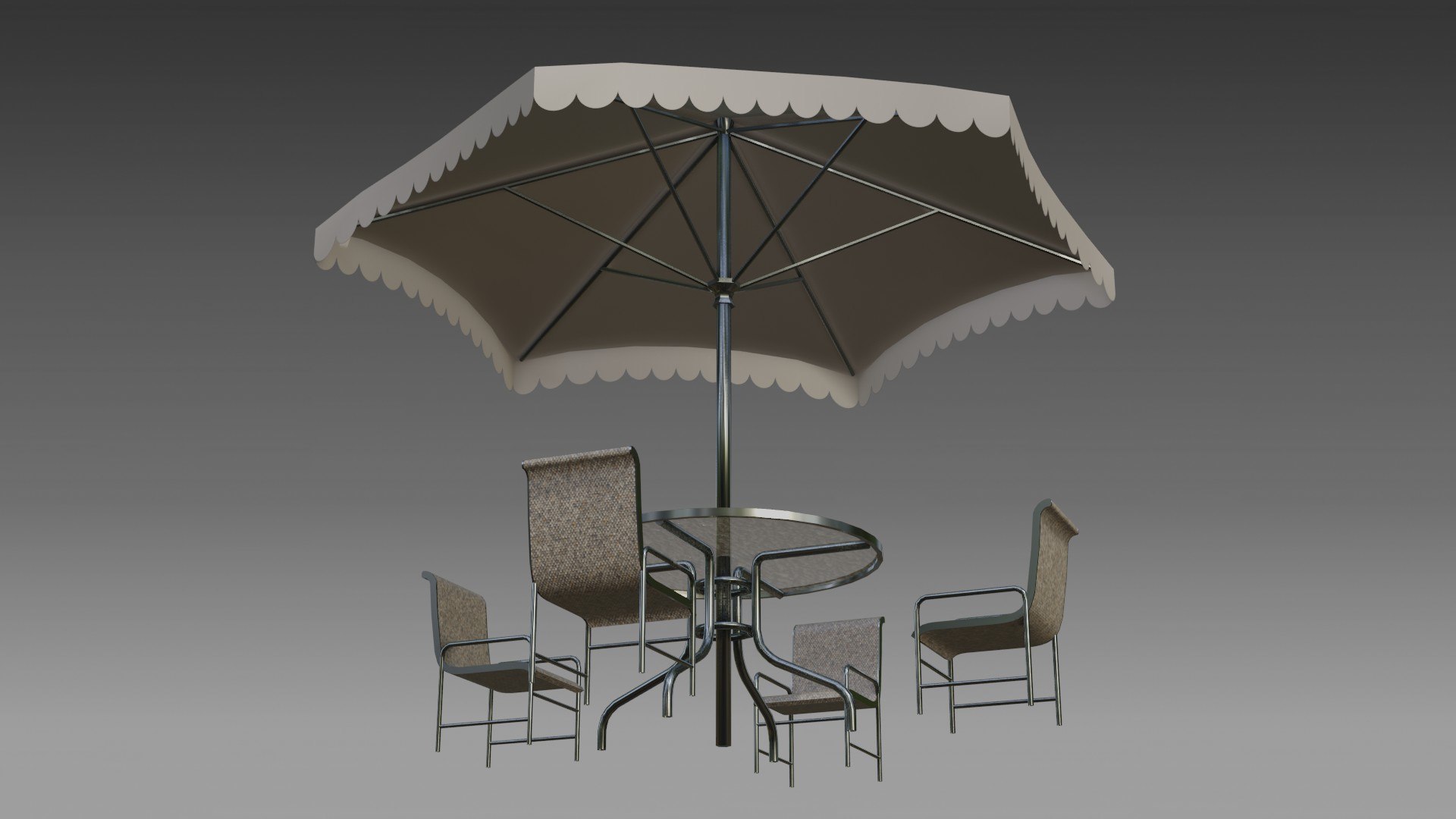 3D Patio Table - Outdoor Table - Set - Low Poly Model - TurboSquid 1746790