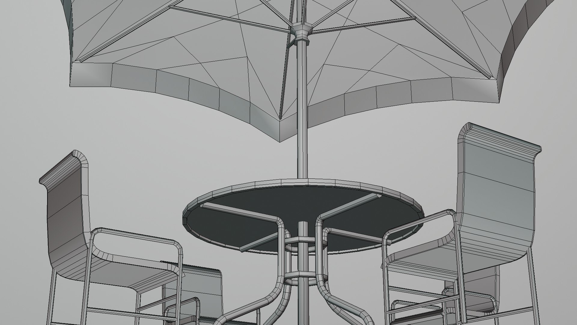 3D Patio Table - Outdoor Table - Set - Low Poly Model - TurboSquid 1746790
