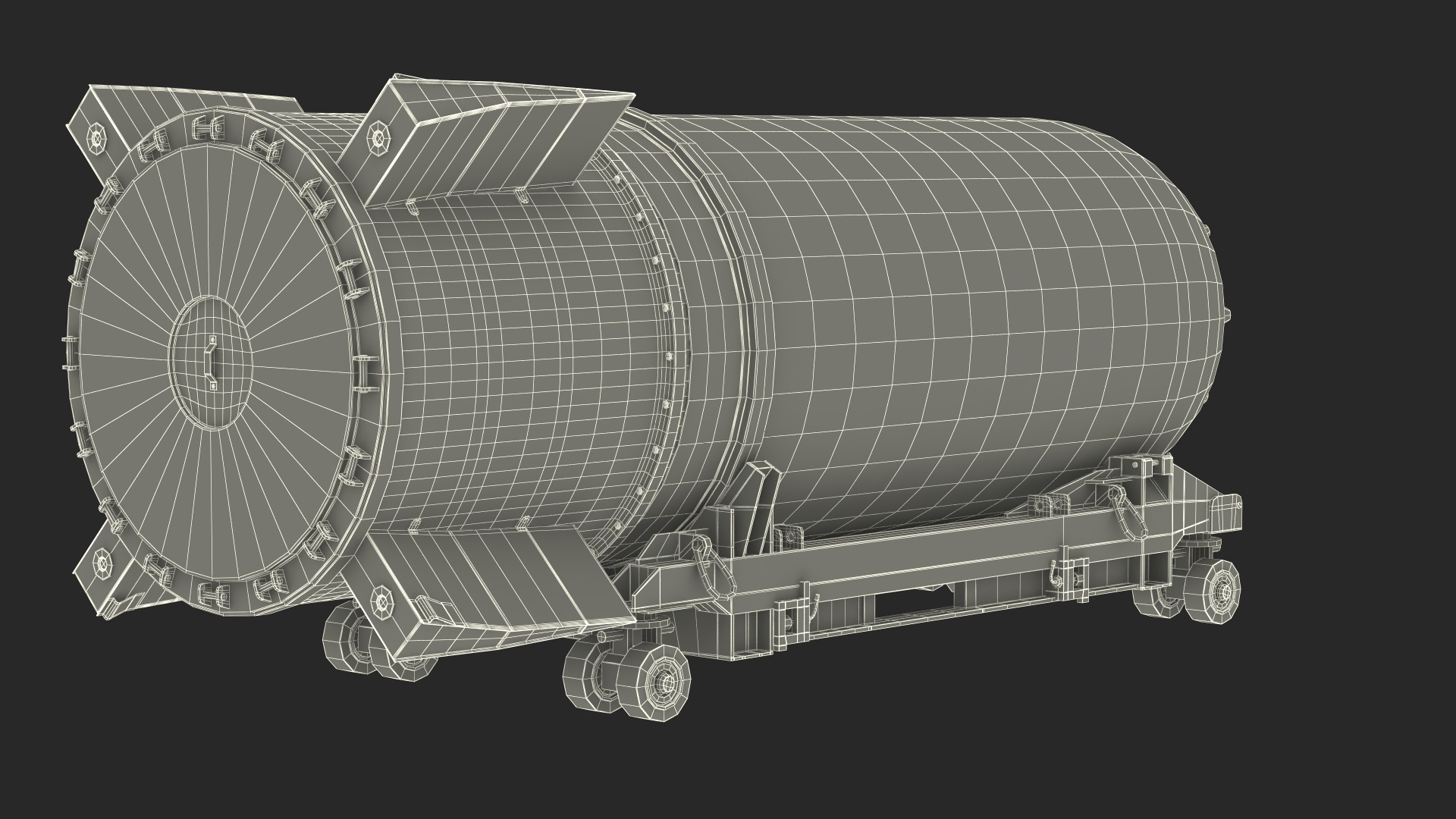 B41 Nuclear Bomb With Airplane Cart Model - TurboSquid 2241960