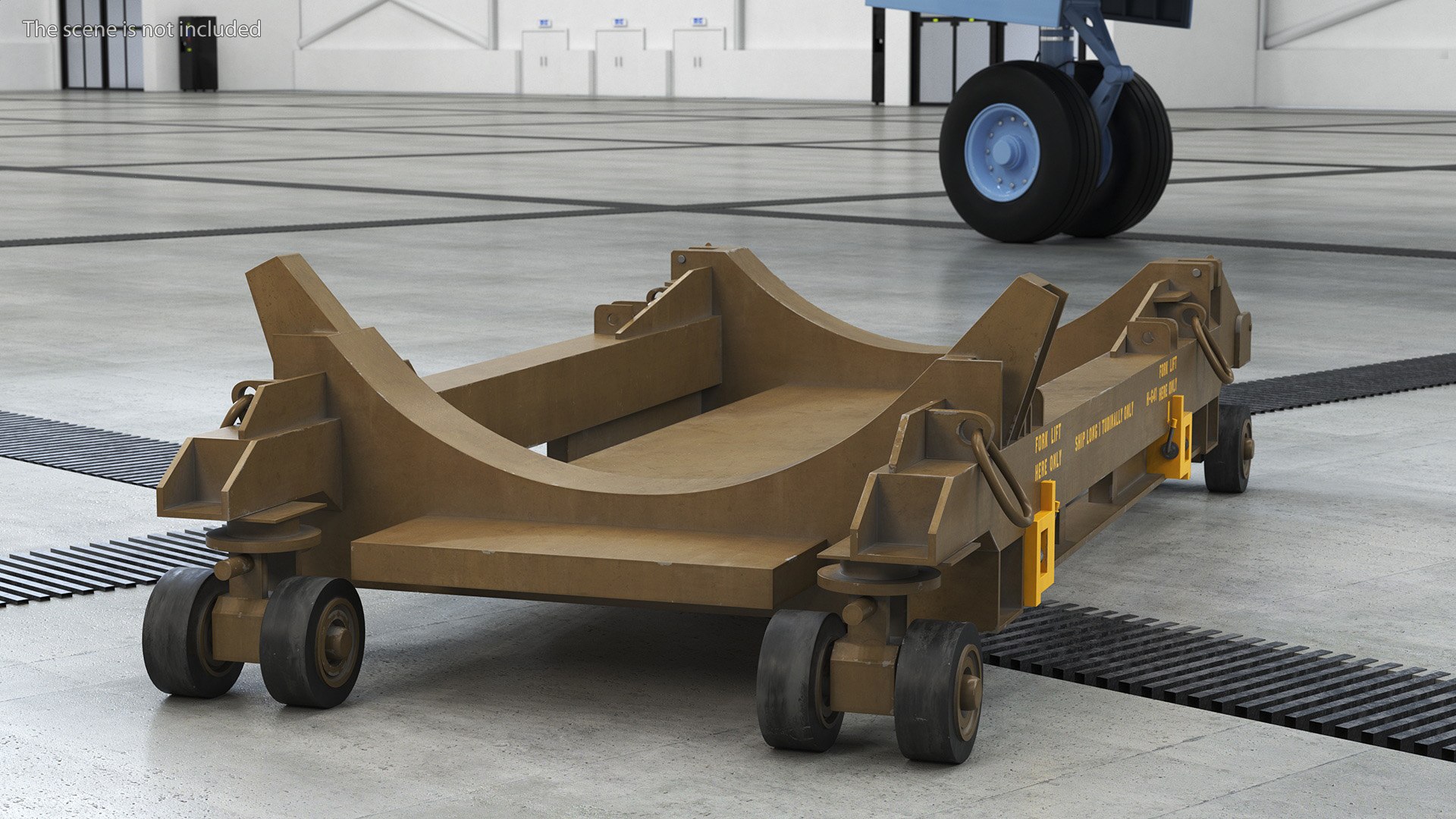 B41 Nuclear Bomb With Airplane Cart Model - TurboSquid 2241960