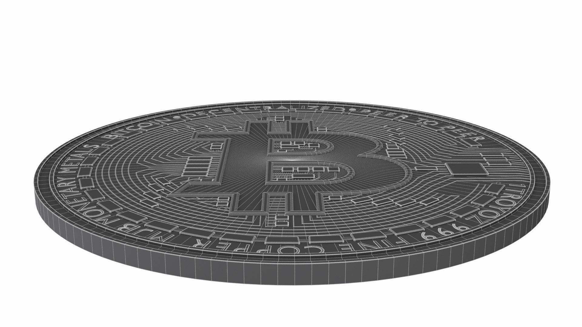 Bitcoin cryptocurrency sign model - TurboSquid 1739333