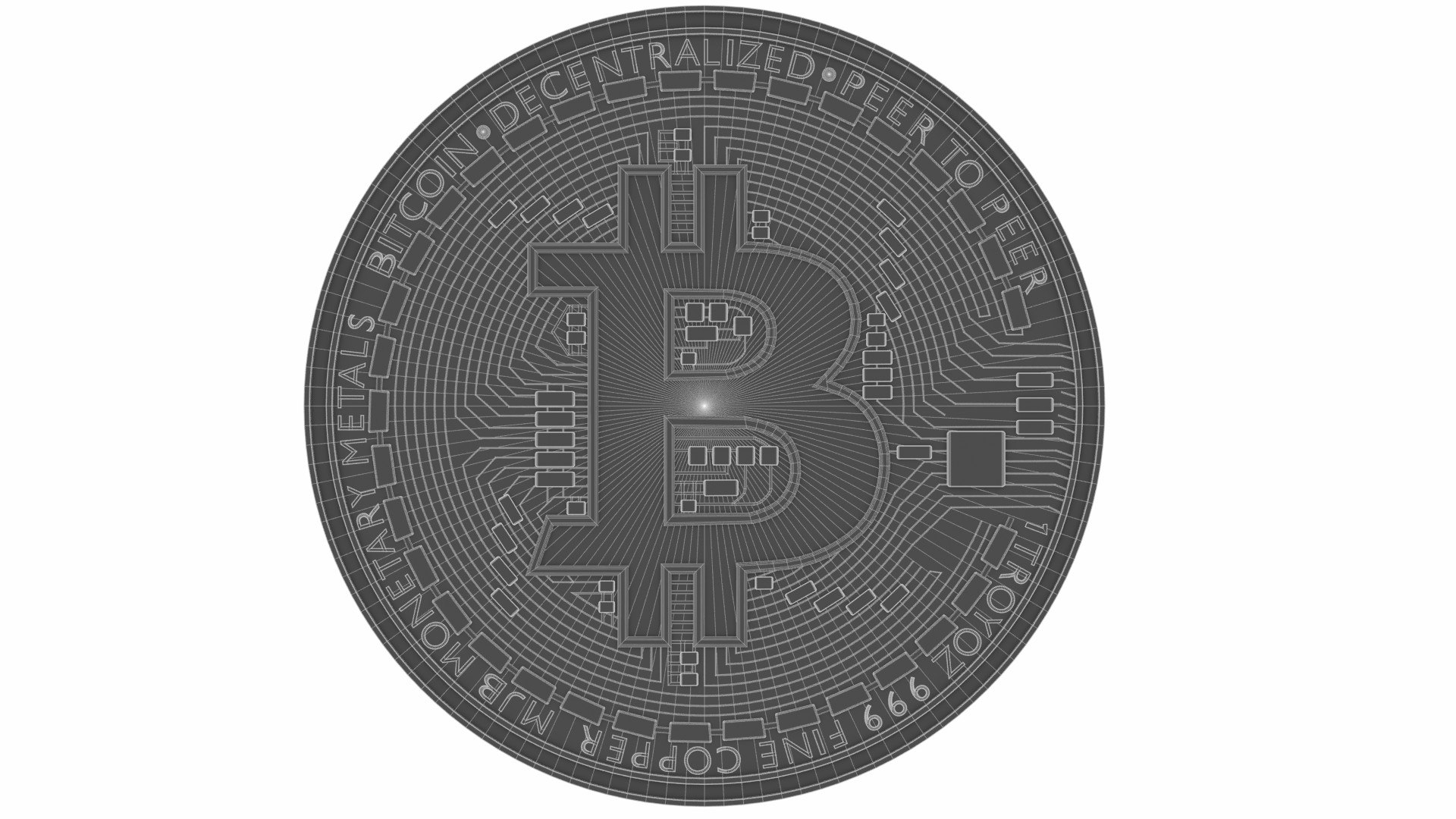 Bitcoin cryptocurrency sign model - TurboSquid 1739333