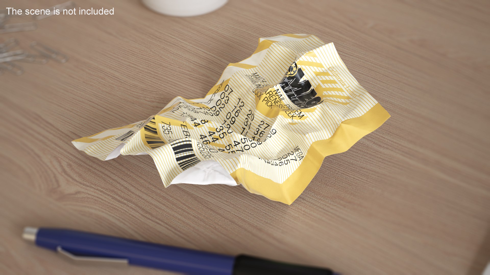3D model Crumpled Mega Millions Lottery Ticket - TurboSquid 2025453