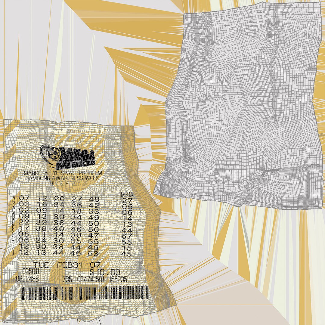 3D model Crumpled Mega Millions Lottery Ticket - TurboSquid 2025453