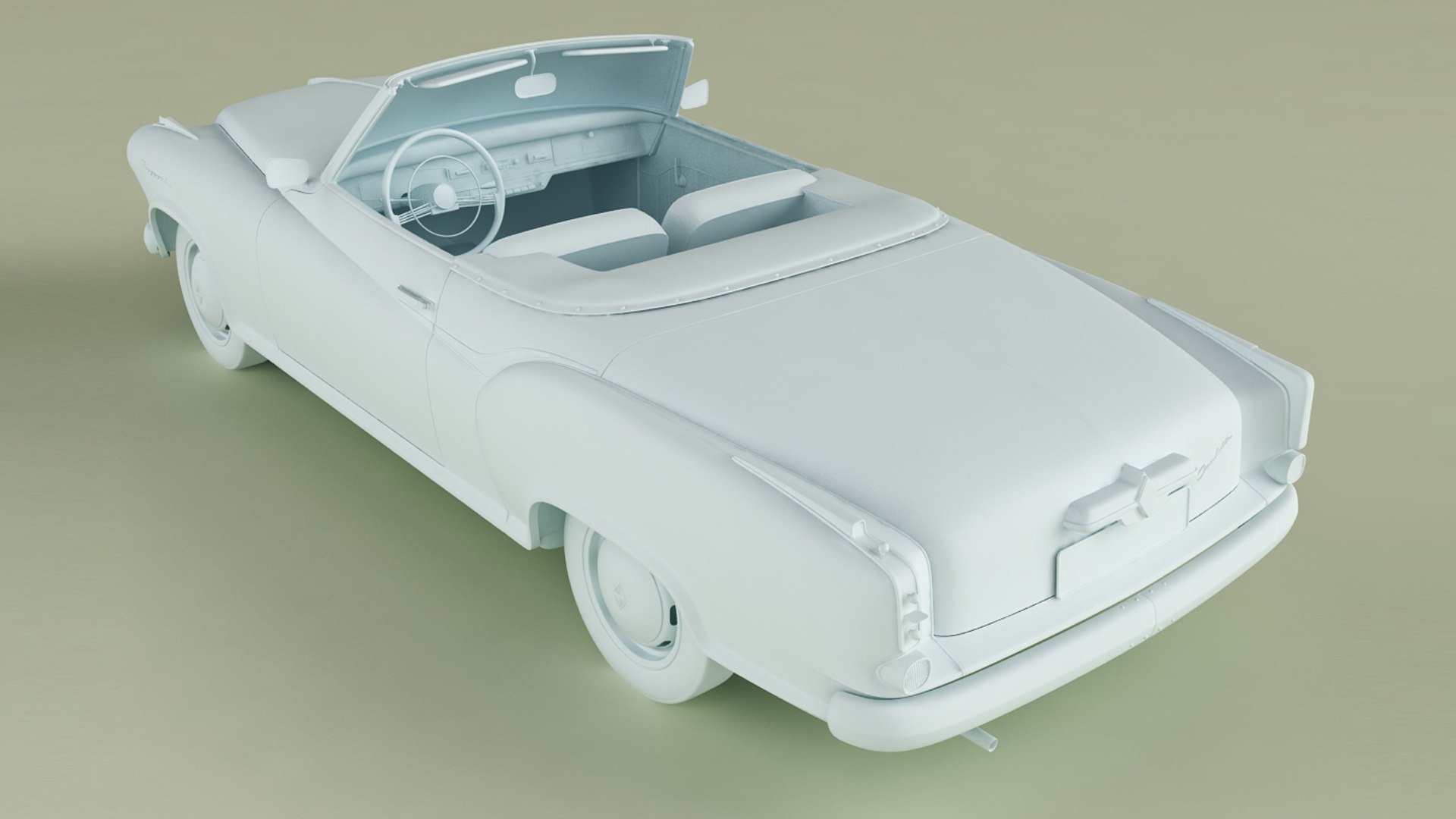 3D Borgward Isabella Convertible - TurboSquid 2099796