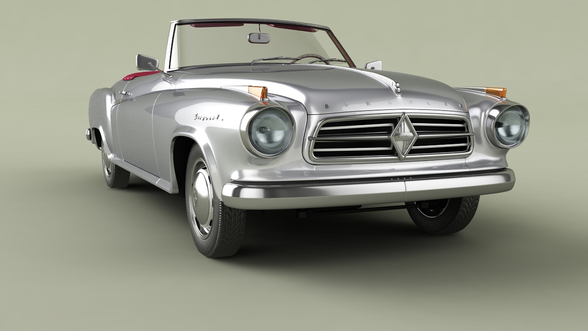 3D Borgward Isabella Convertible - TurboSquid 2099796