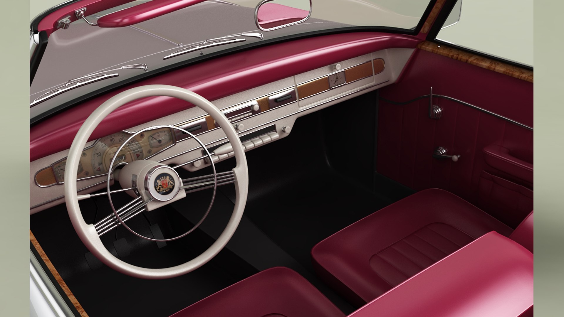 3D Borgward Isabella Convertible - TurboSquid 2099796