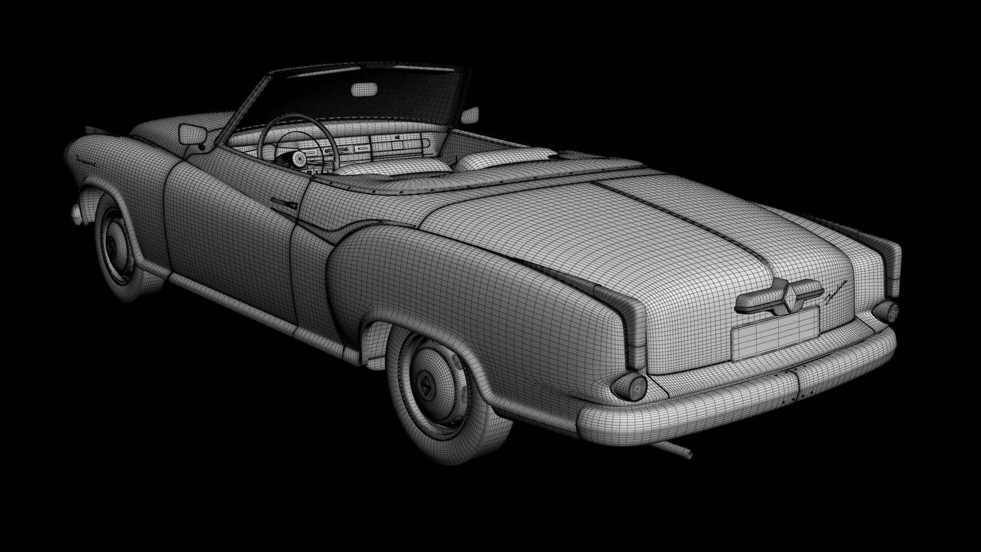 3D Borgward Isabella Convertible - TurboSquid 2099796