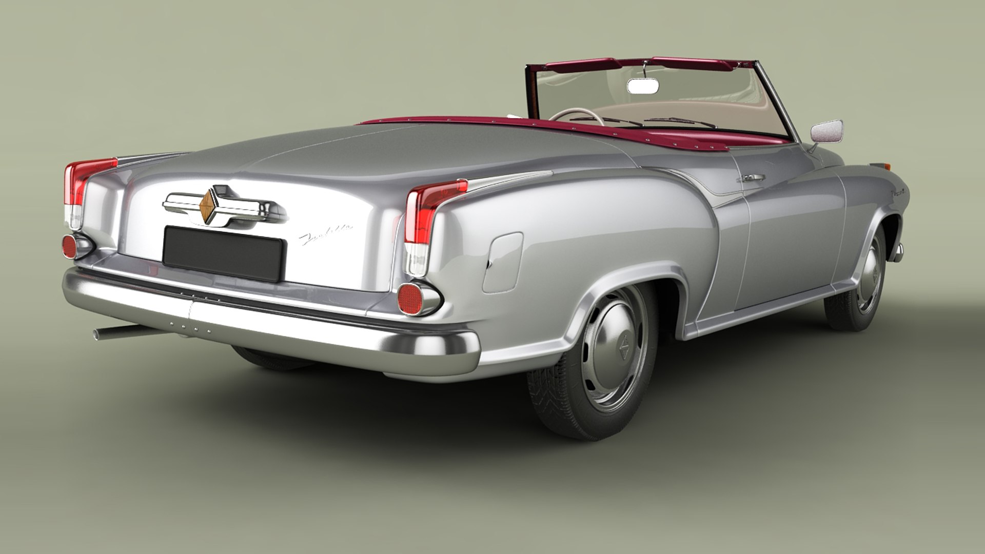 3D Borgward Isabella Convertible - TurboSquid 2099796
