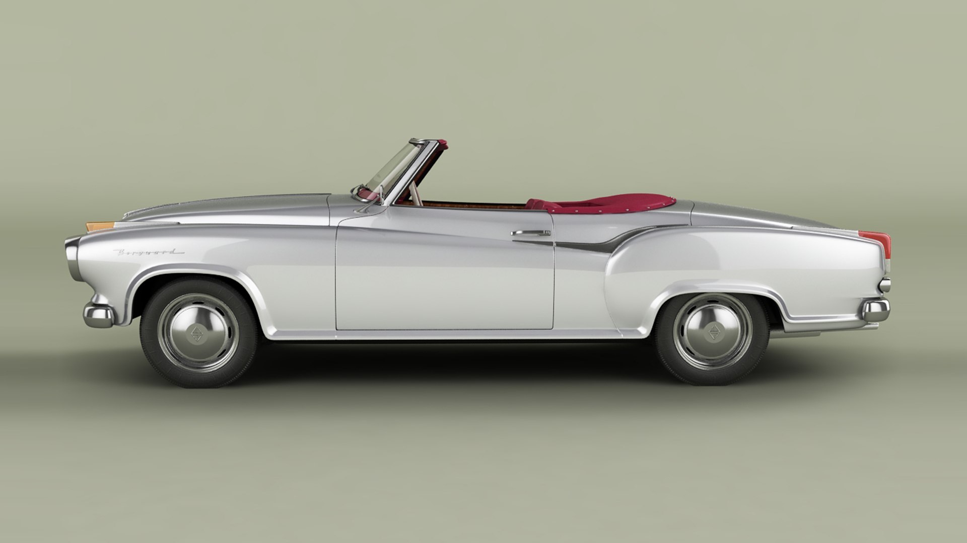 3D Borgward Isabella Convertible - TurboSquid 2099796