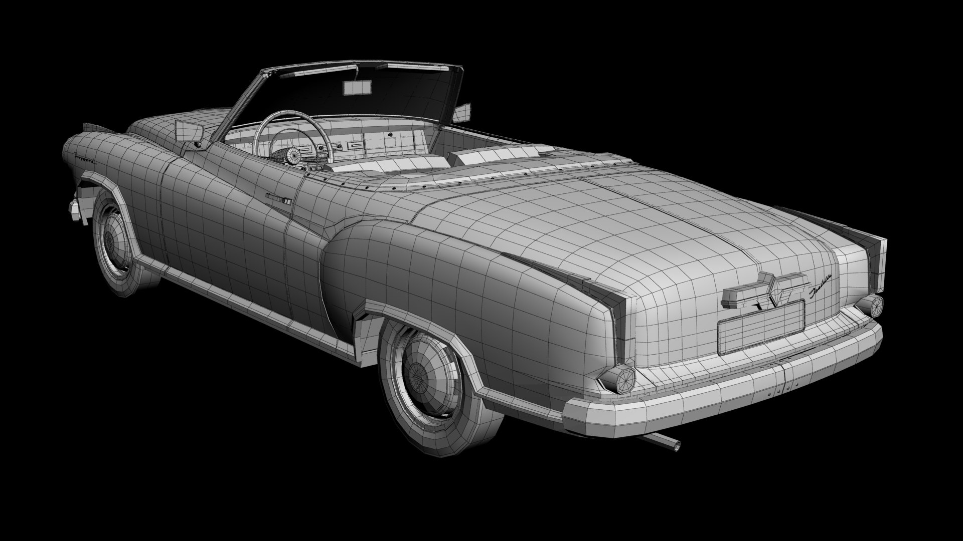 3D Borgward Isabella Convertible - TurboSquid 2099796