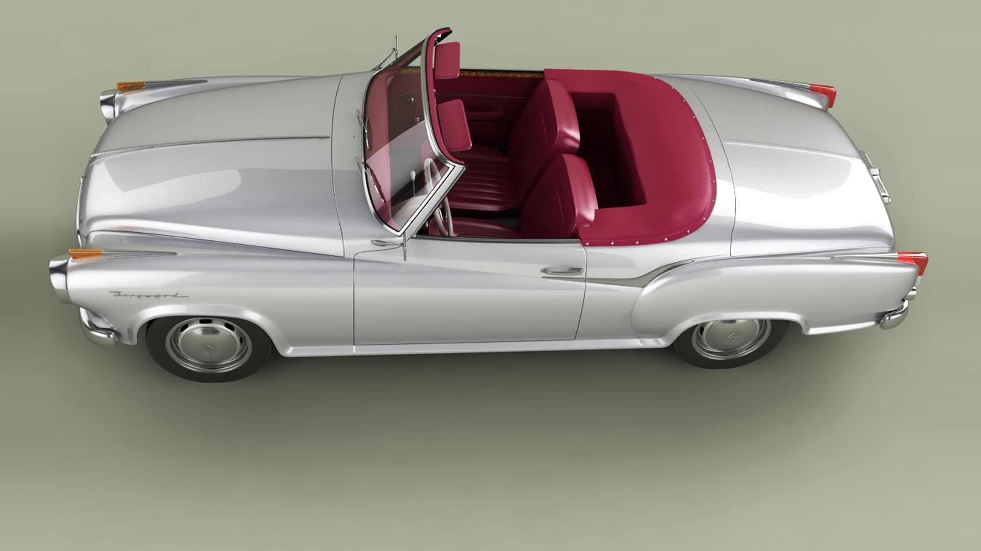3D Borgward Isabella Convertible - TurboSquid 2099796