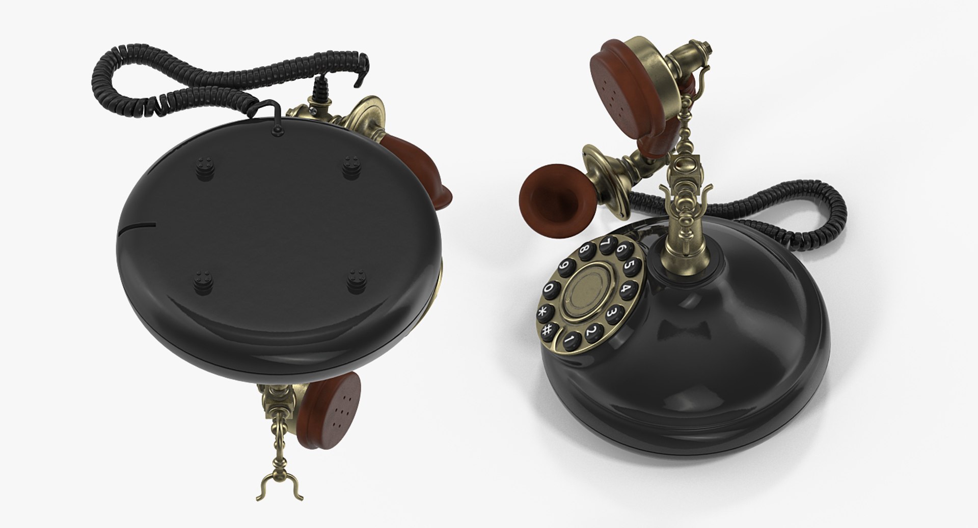 3D Antique 1920s Telephone Phones - TurboSquid 1379992