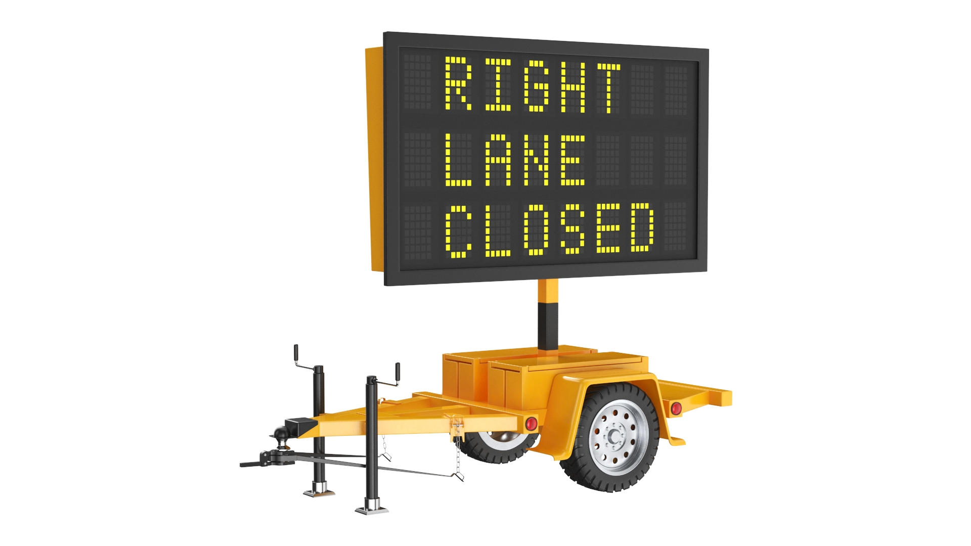 3D Detailed Electronic Change Lane Sign - TurboSquid 2236840