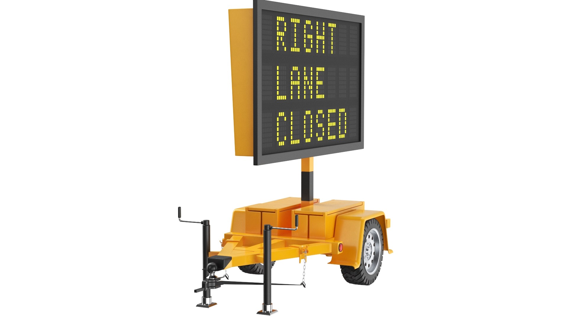3D Detailed Electronic Change Lane Sign - TurboSquid 2236840