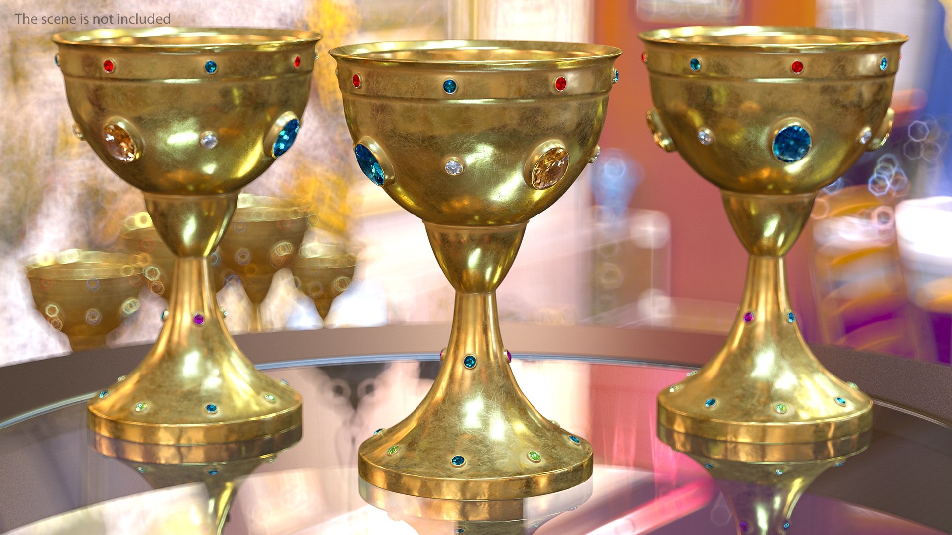 Antique Jeweled Gold Goblet 3D - TurboSquid 1585324
