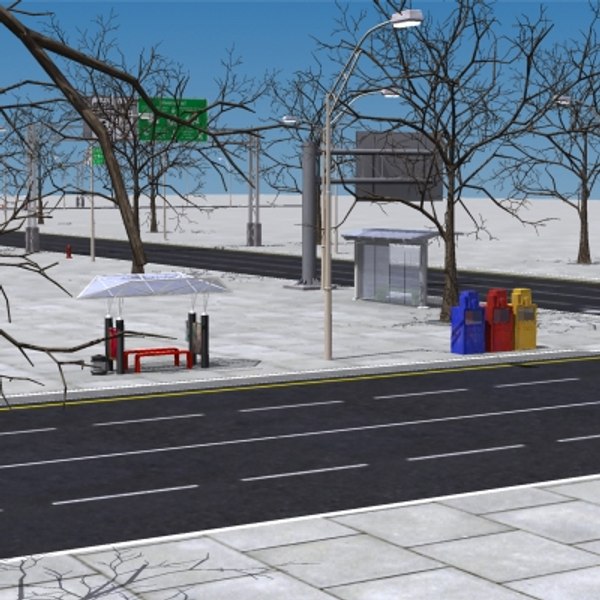 3d model street furniture
