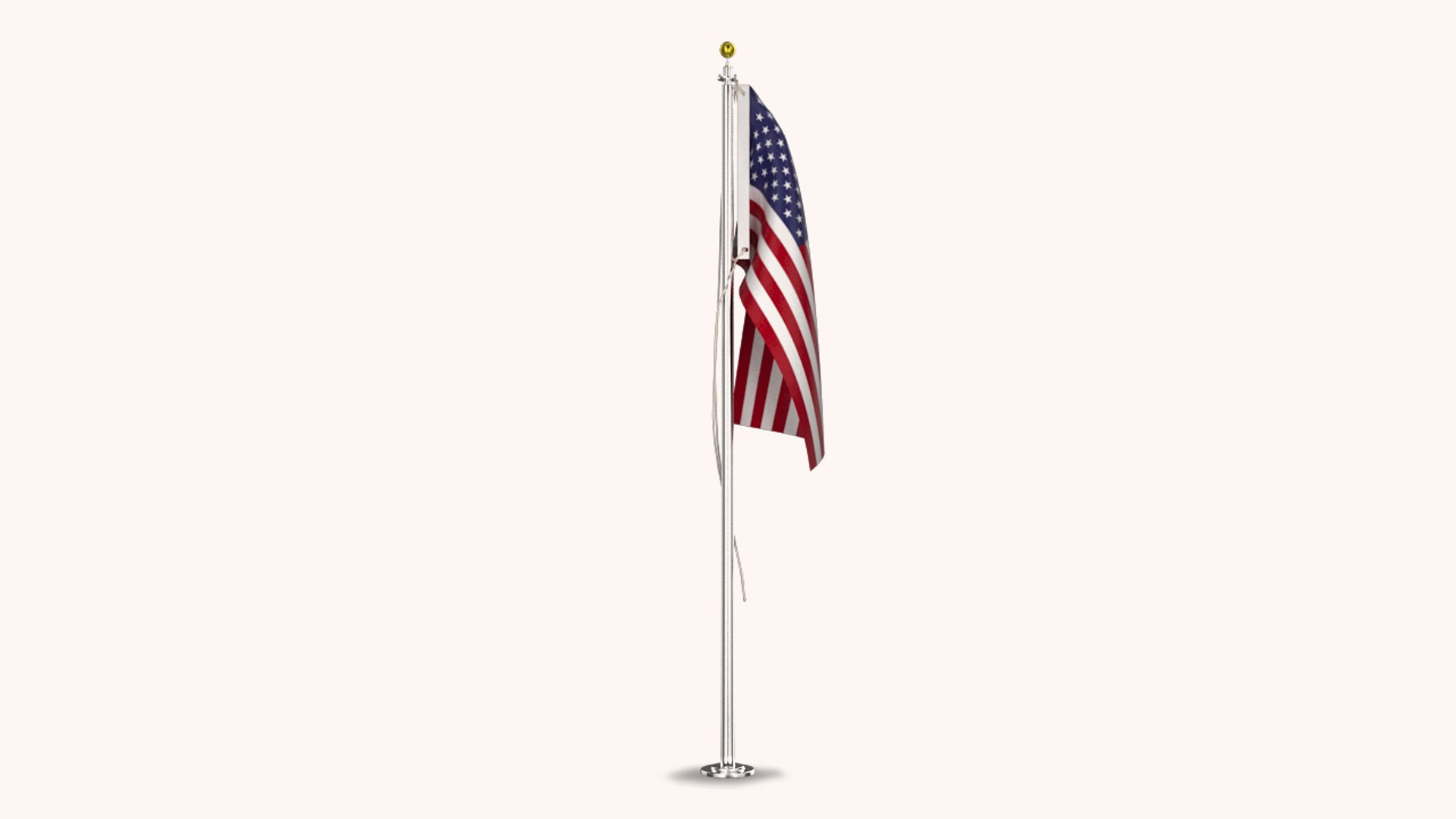 3D Flag Pole Model - TurboSquid 1356191