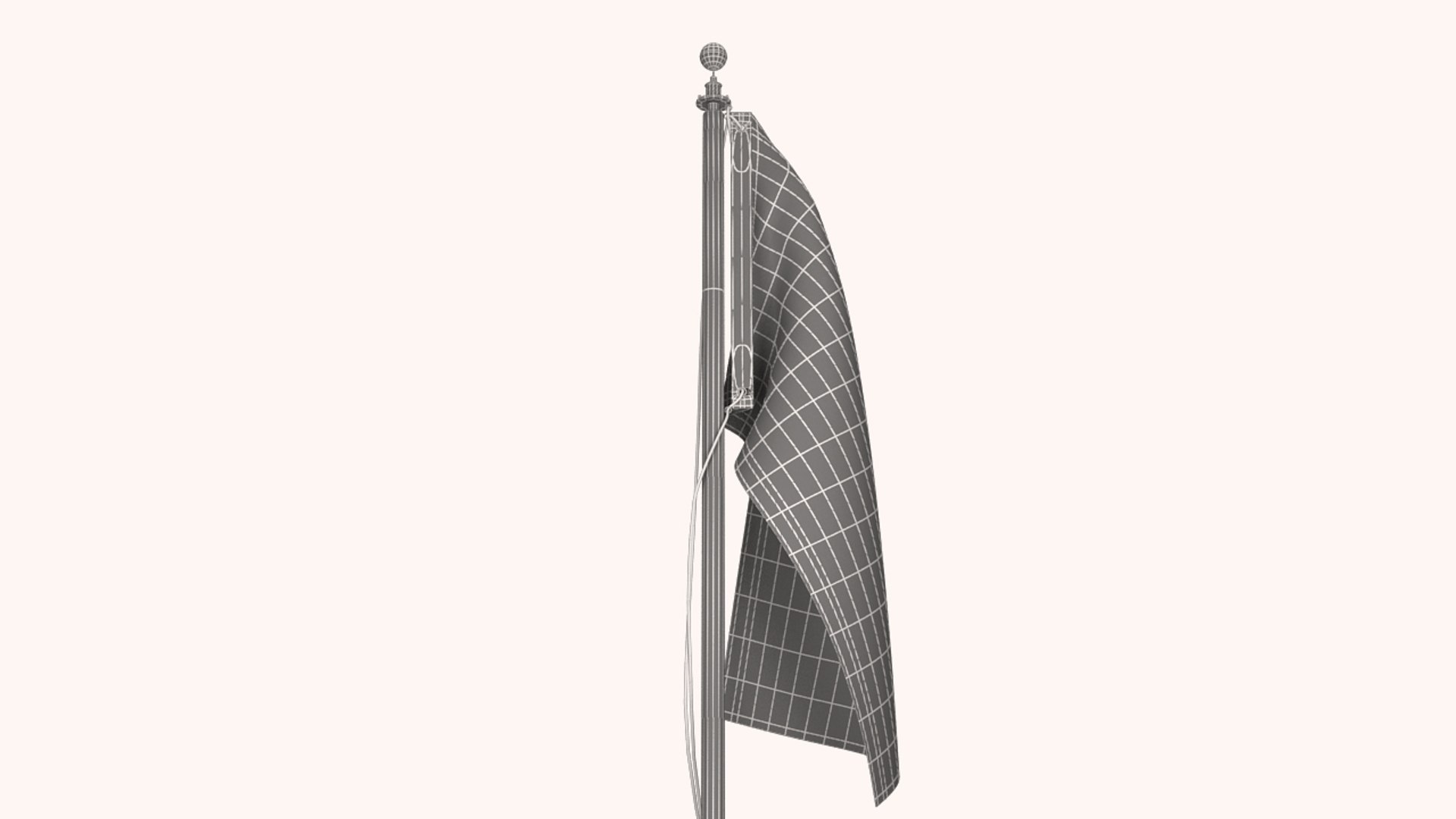 3D Flag Pole Model - TurboSquid 1356191