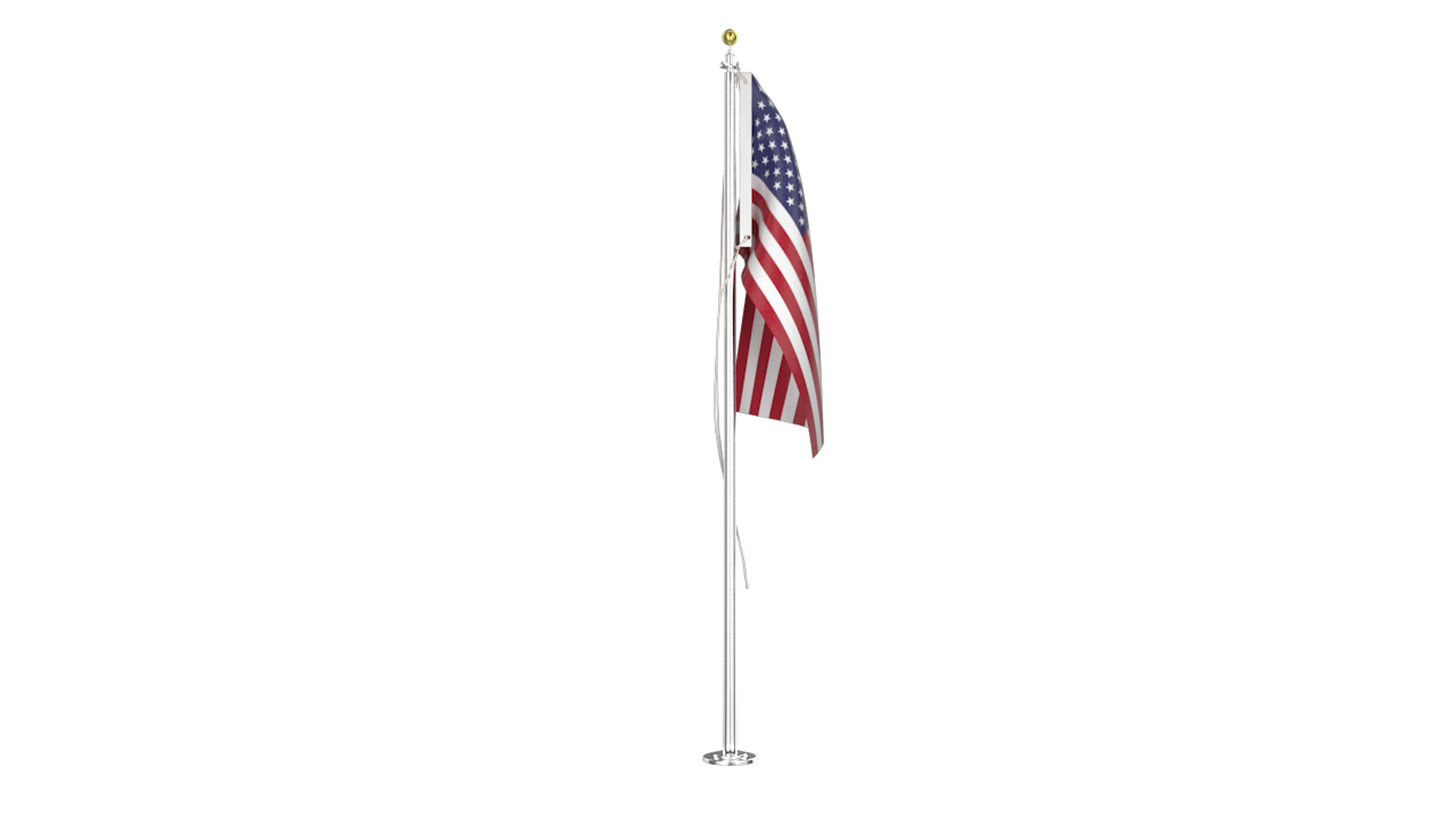 3D Flag Pole Model - TurboSquid 1356191