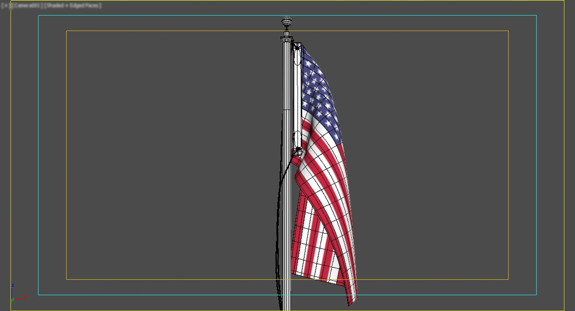 3D Flag Pole Model - TurboSquid 1356191