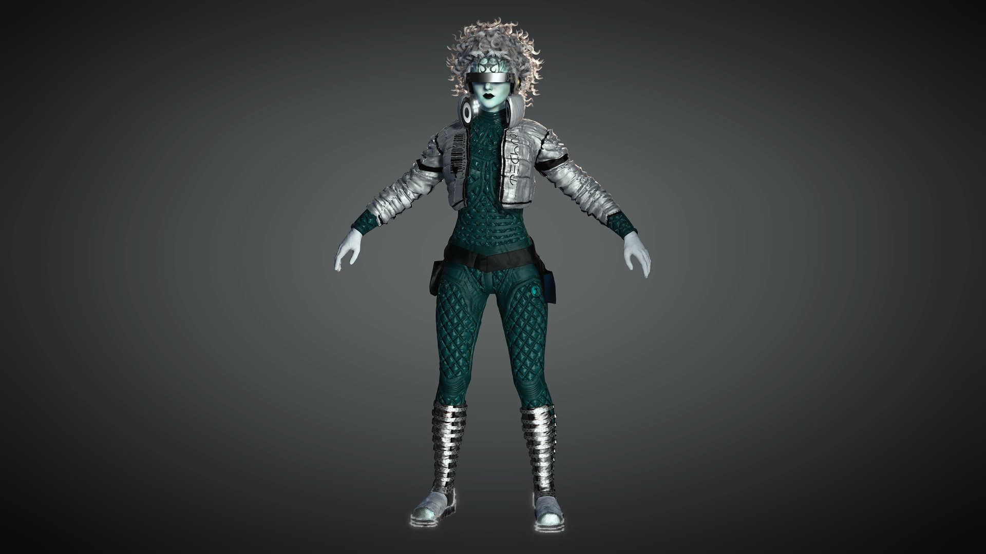 3D Cyber Punk Female Character 20 3D Model - TurboSquid 1962972