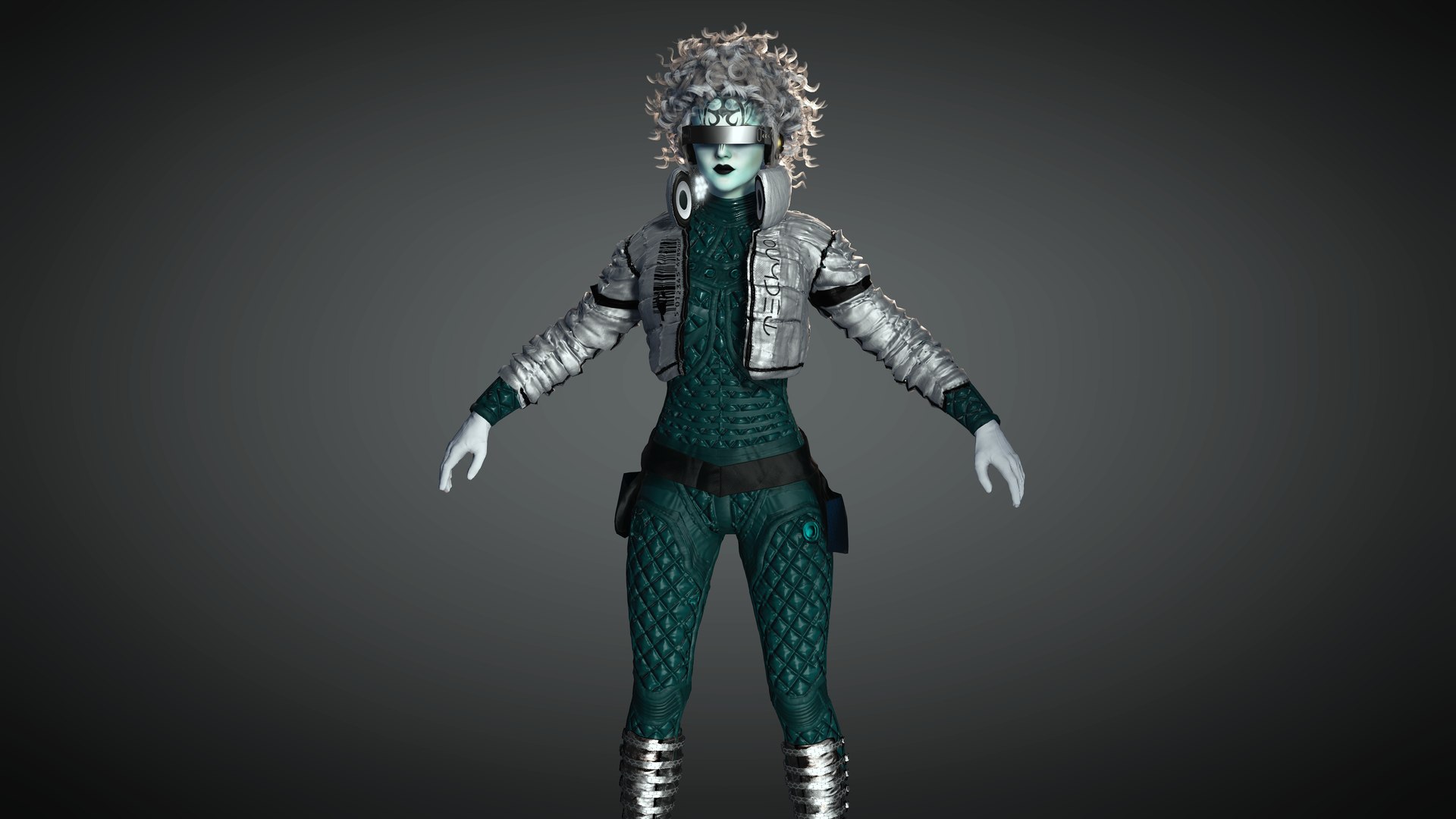 3D Cyber Punk Female Character 20 3D Model - TurboSquid 1962972