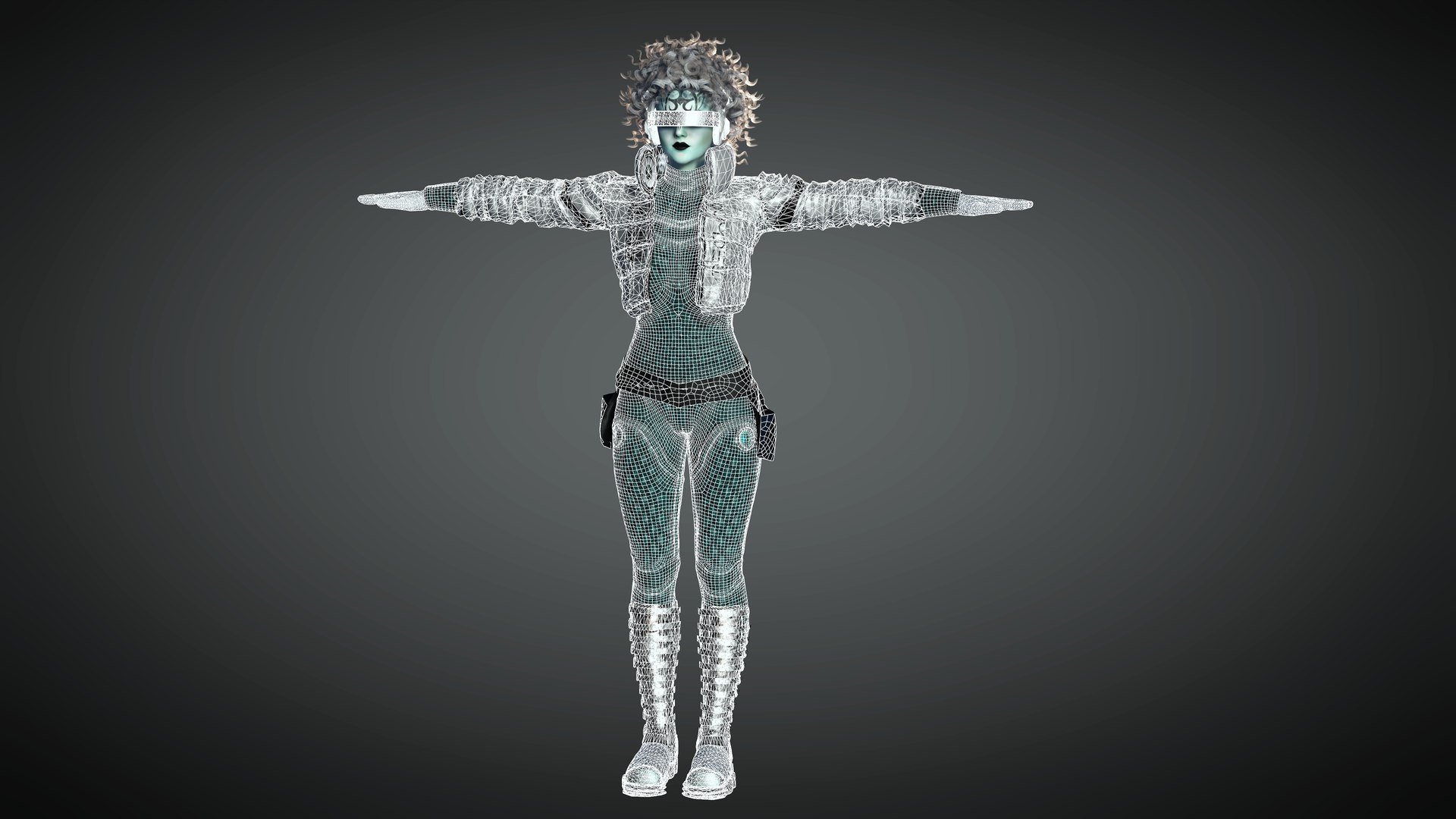 3D Cyber Punk Female Character 20 3D Model - TurboSquid 1962972