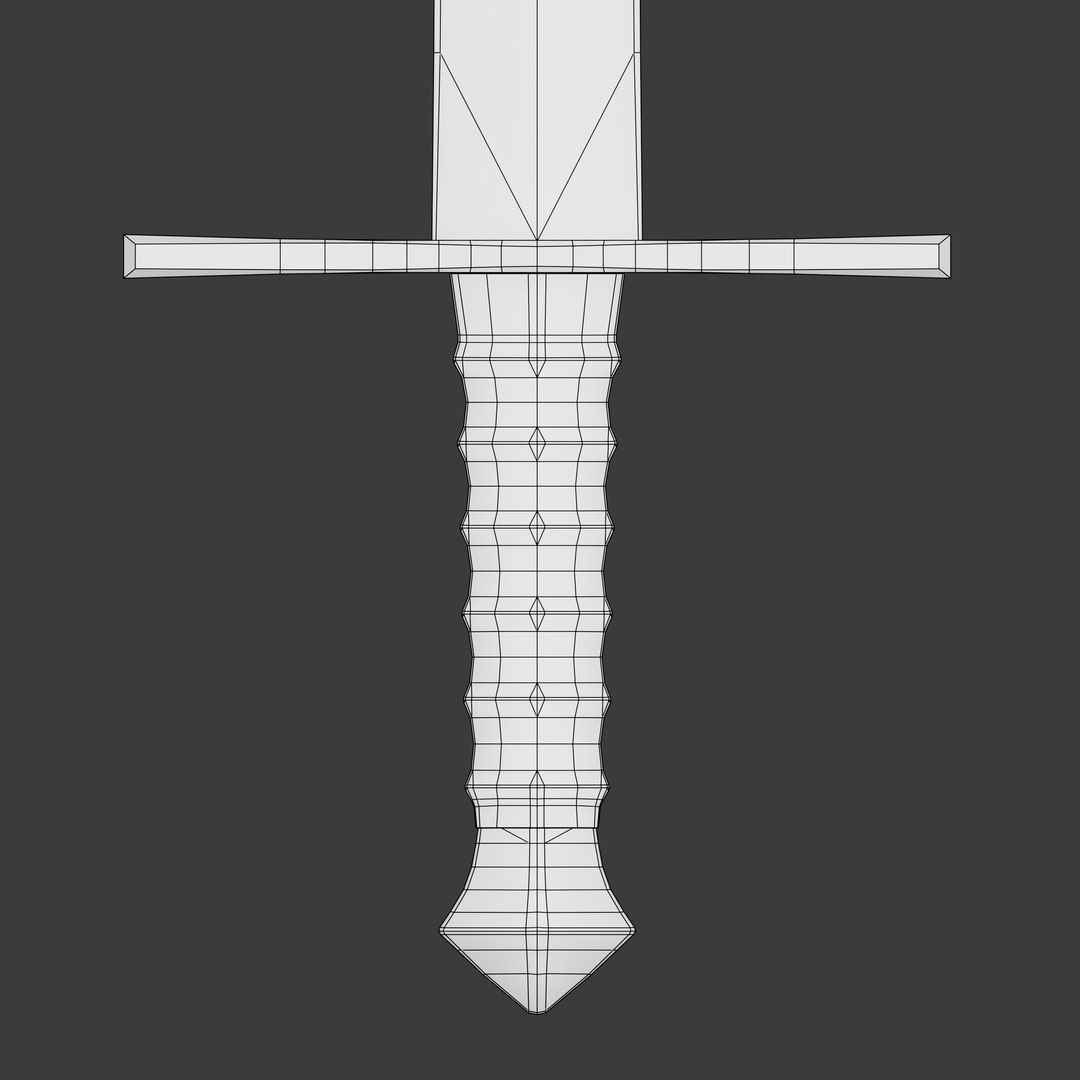 Medieval Sword 03 Low Poly Plus Old Texture And Sheath 3D Model ...
