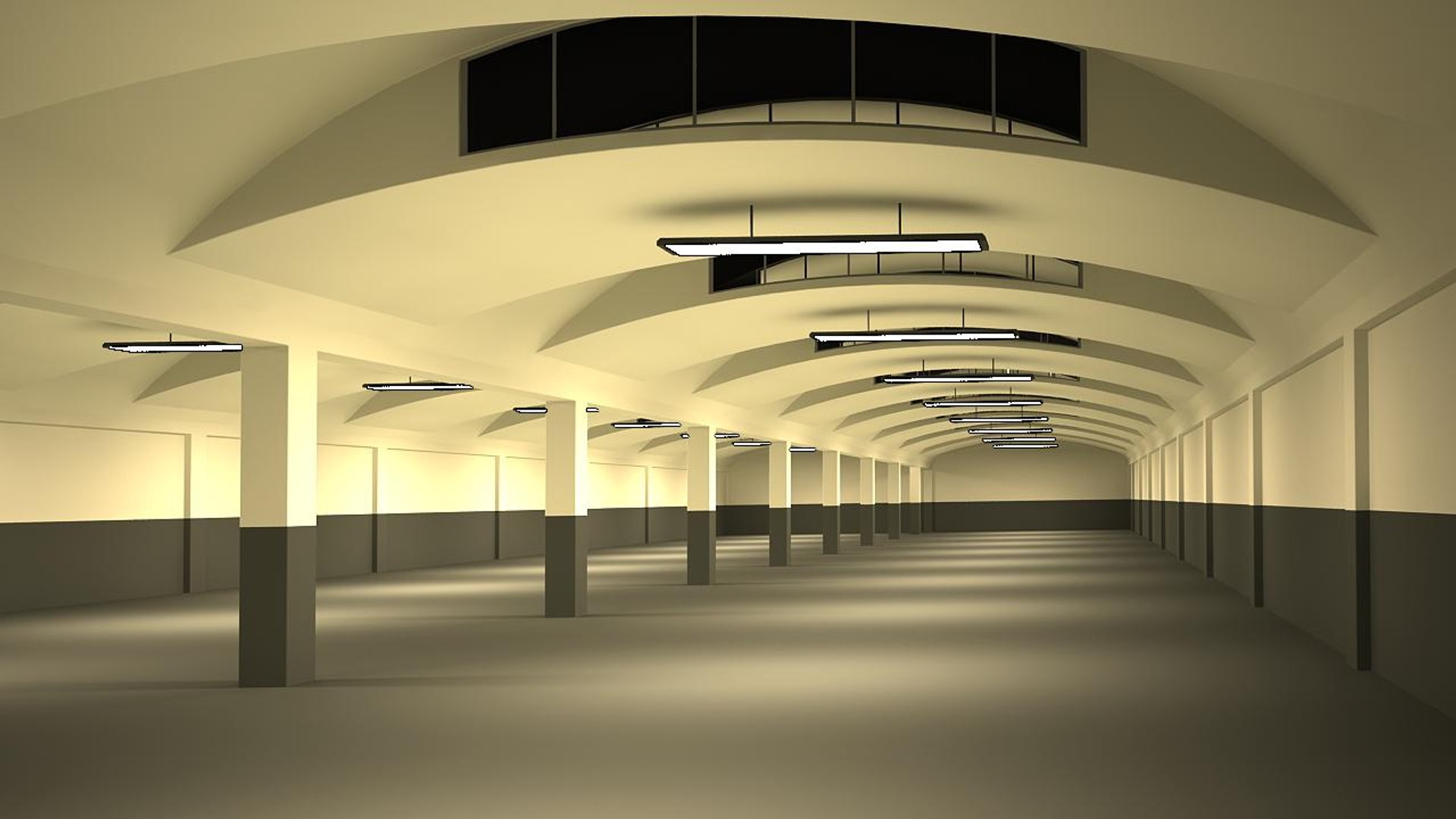 factory hall 3d 3ds