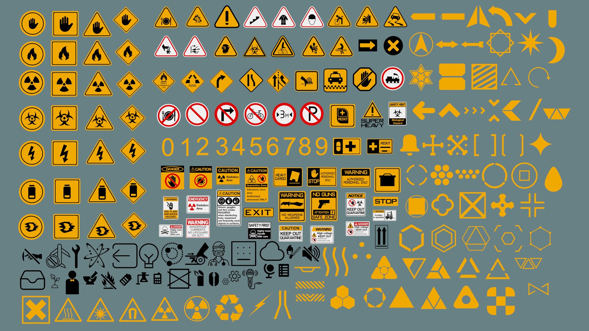 Polygon Decals - 201 Pieces - Collection 1 3D Model - TurboSquid 2339718