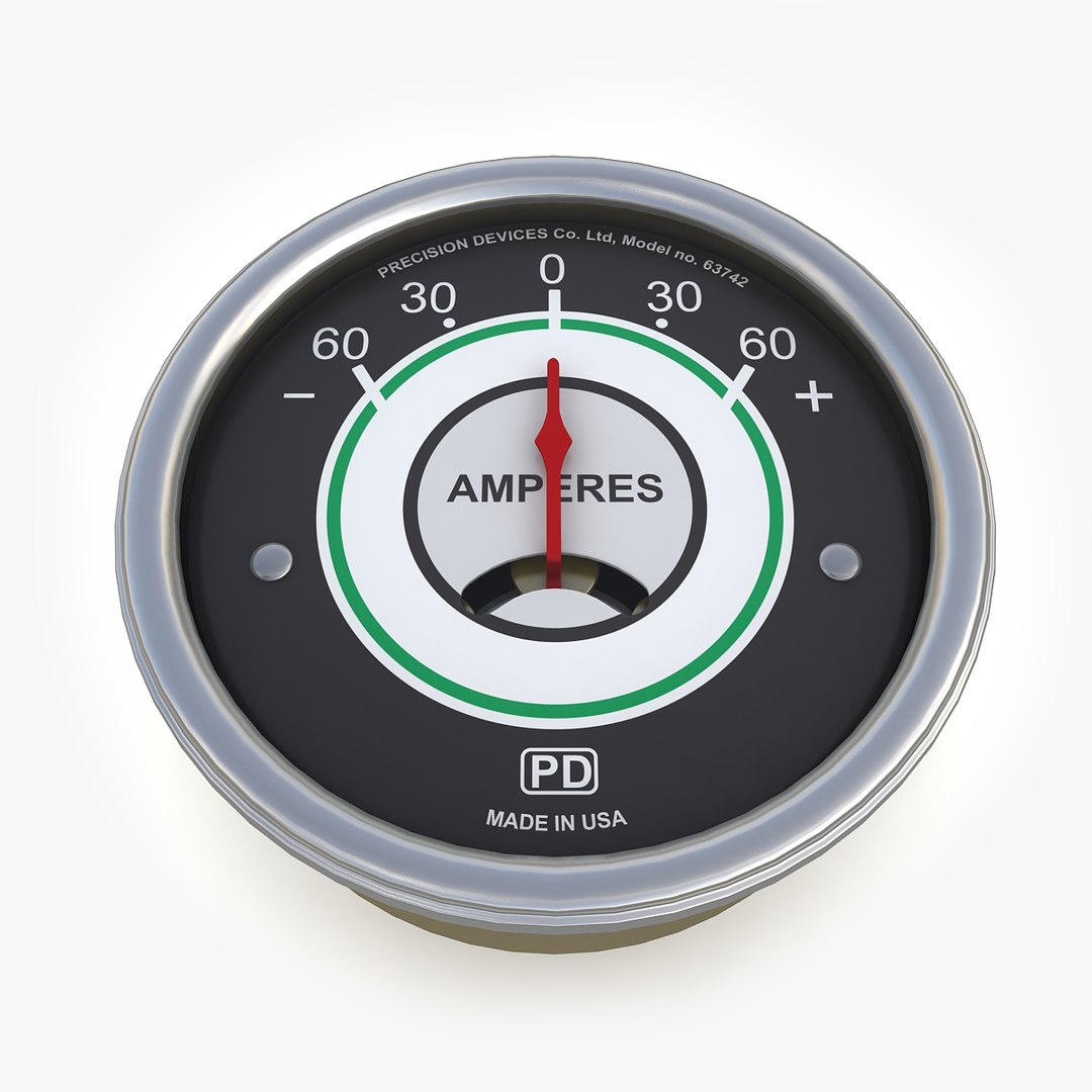 3d Model Vintage Ammeter 06