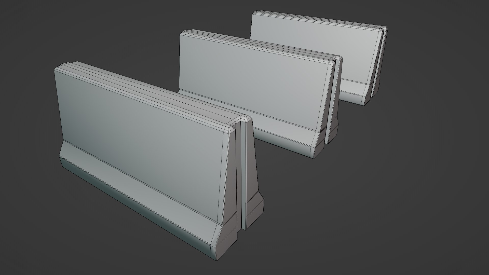 3D Model Concrete Road Barriers - TurboSquid 2094420