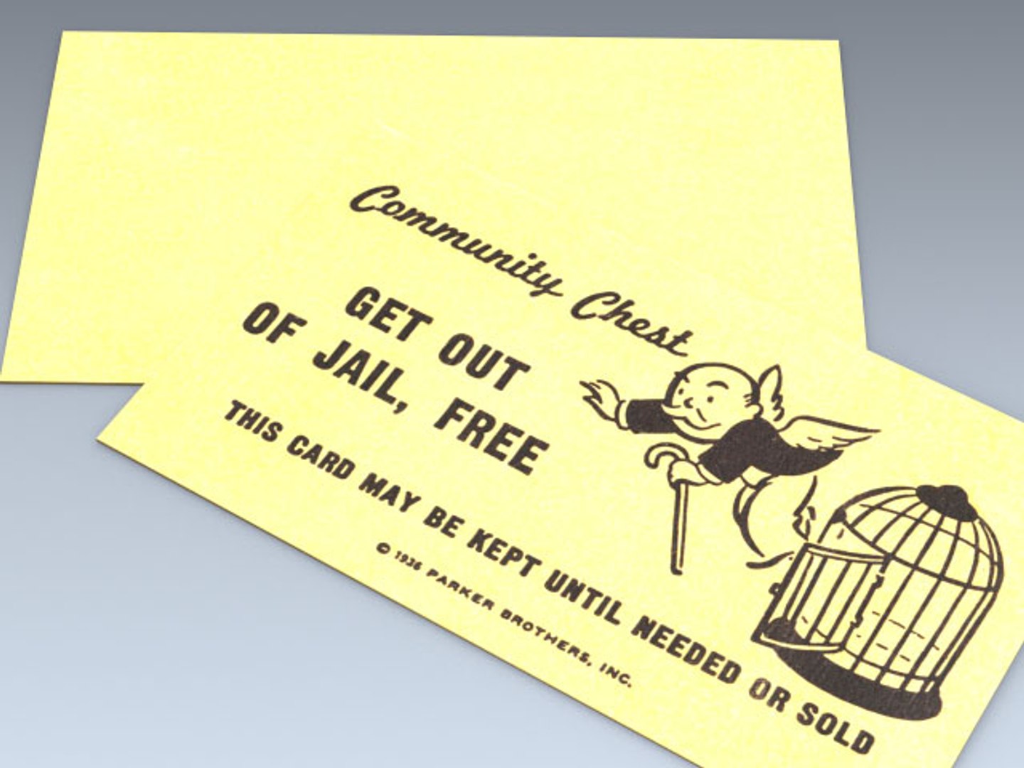 Monopoly Jail Card 3d Model