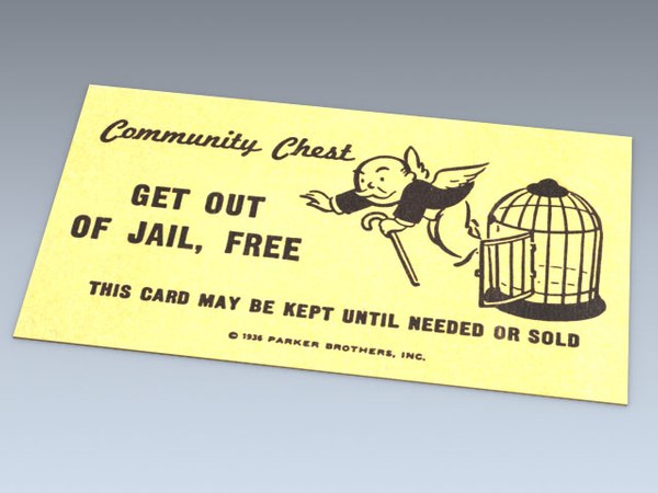 monopoly jail card 3d model