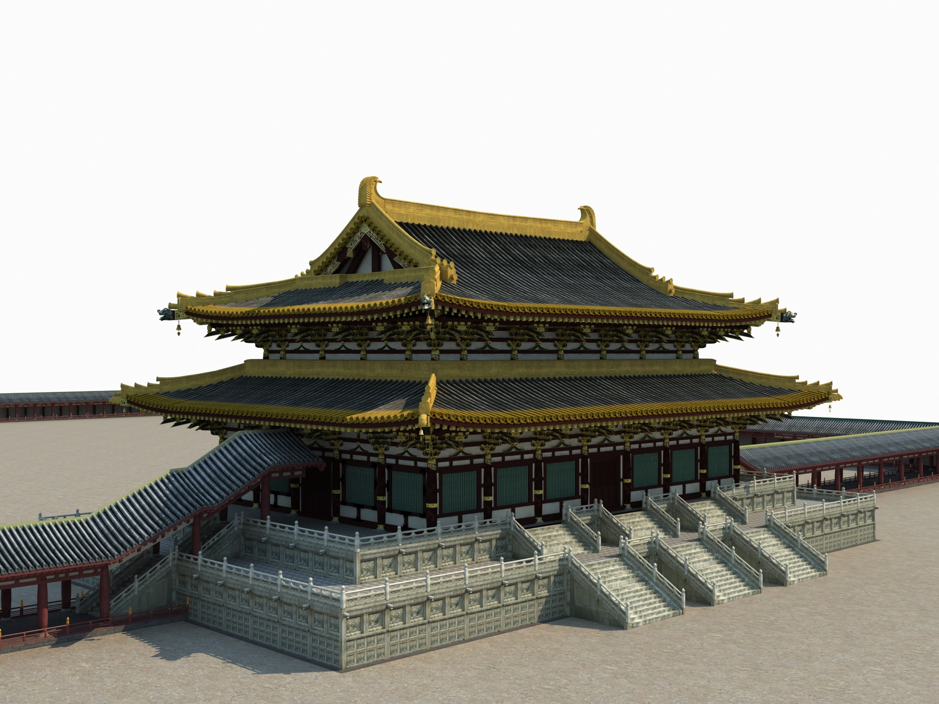 Qingsi Hall of Tang Dynasty 3D model - TurboSquid 1838318