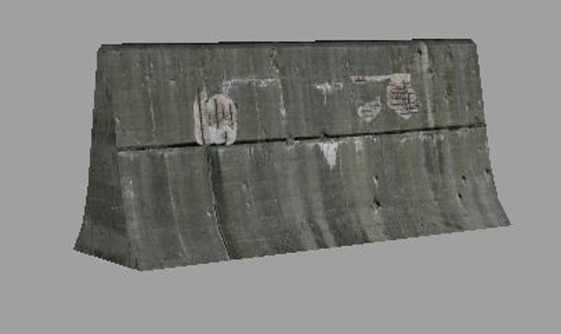 Worn Traffic Divider 3d Model