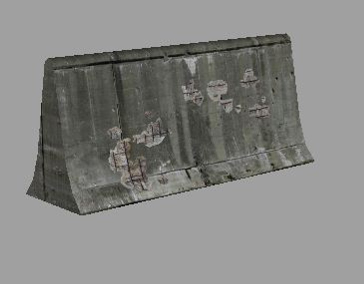 Worn Traffic Divider 3d Model