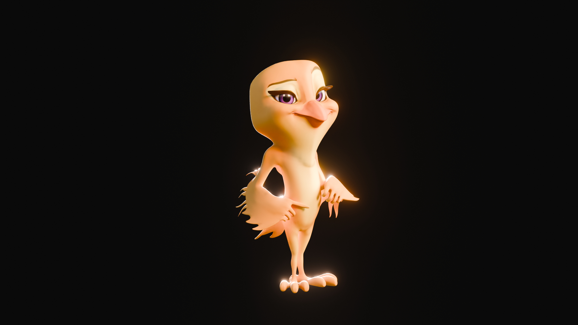 3D Cartoon Yellow Canary - Rigged Stylized Bird 7 Birds Series ...