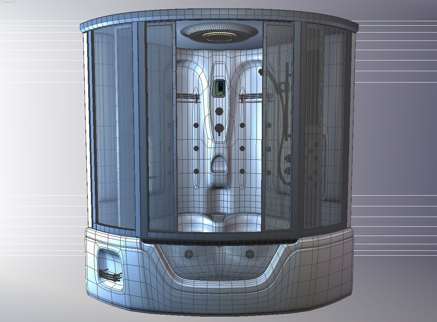 3ds Max Shower Cubicle Apollo