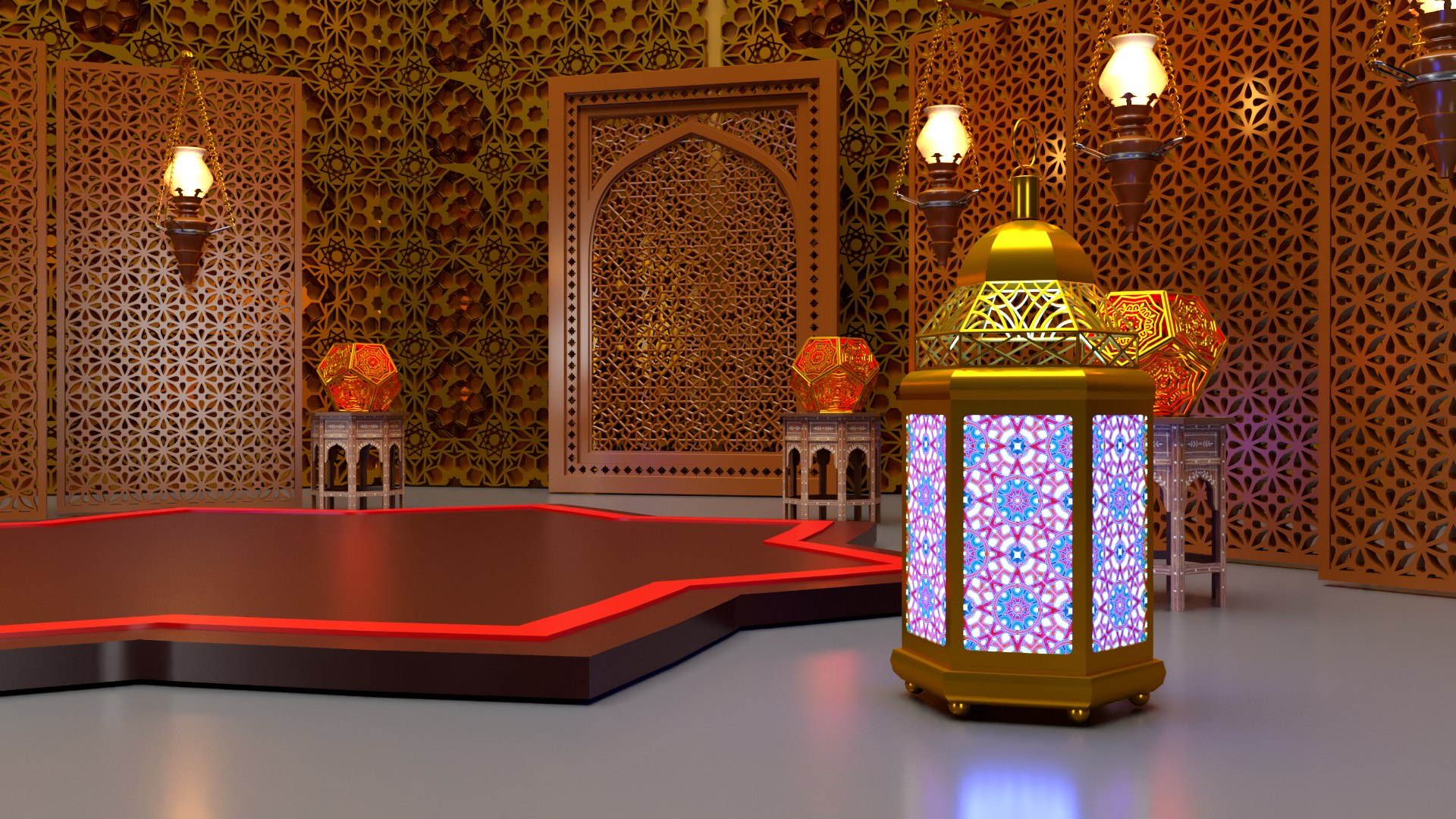 Virtual Islamic Set 3D Model - TurboSquid 1876633