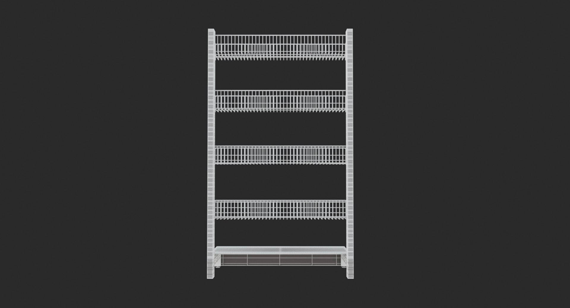 3D Shelving Wire Model - TurboSquid 1365689