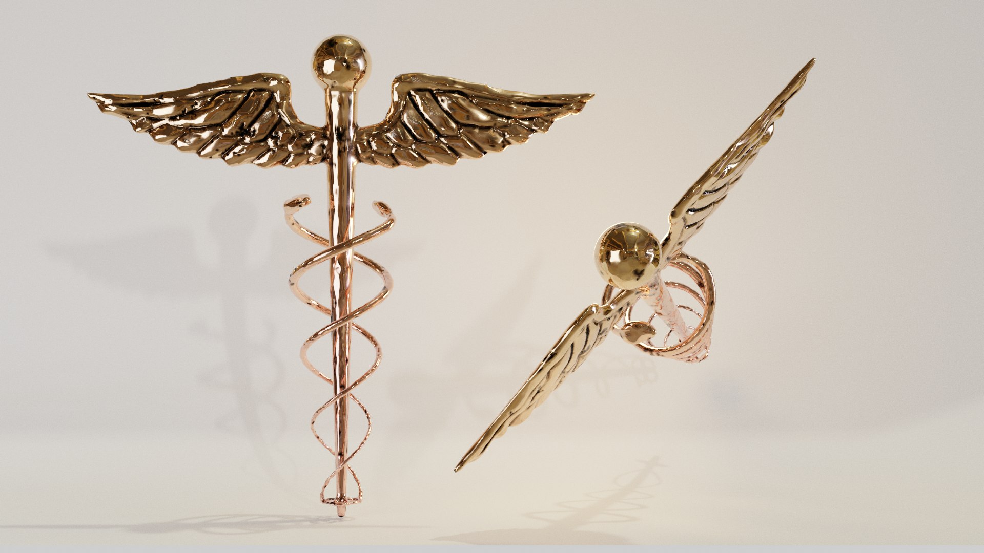 Caduceus - Medicine Staff Symbol Model - TurboSquid 1968996