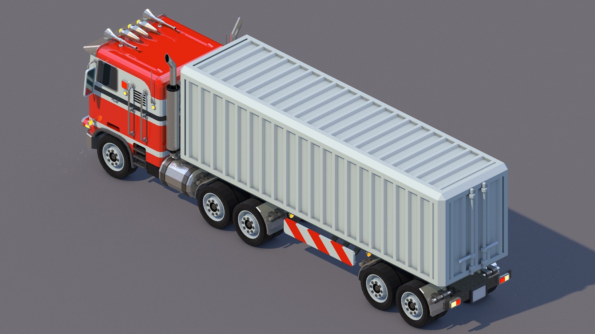 Container Truck Model 3D - TurboSquid 2153185