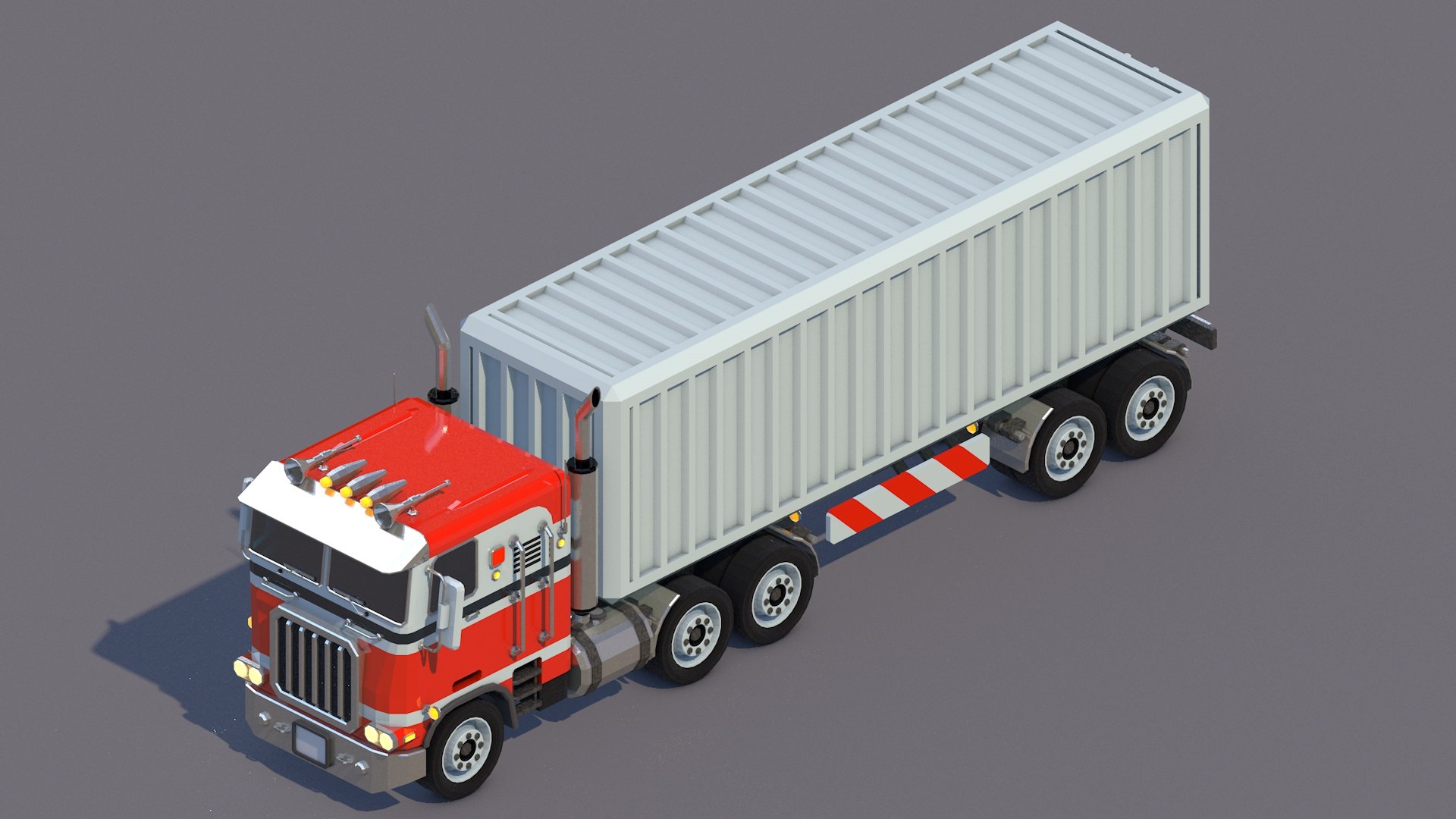 Container Truck Model 3D - TurboSquid 2153185