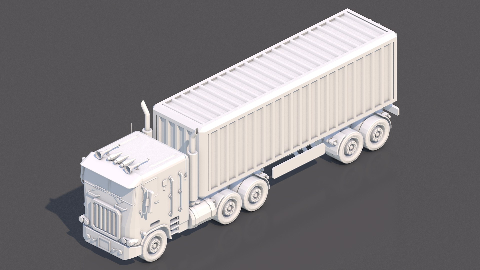 Container Truck Model 3D - TurboSquid 2153185