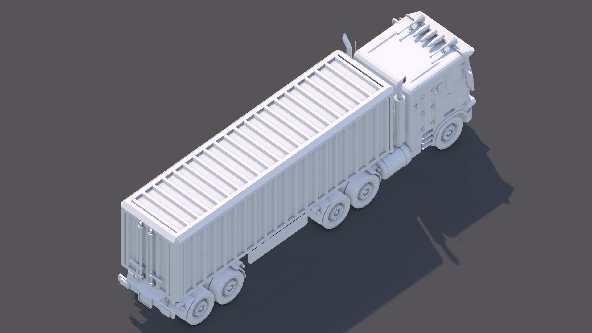 Container Truck Model 3D - TurboSquid 2153185
